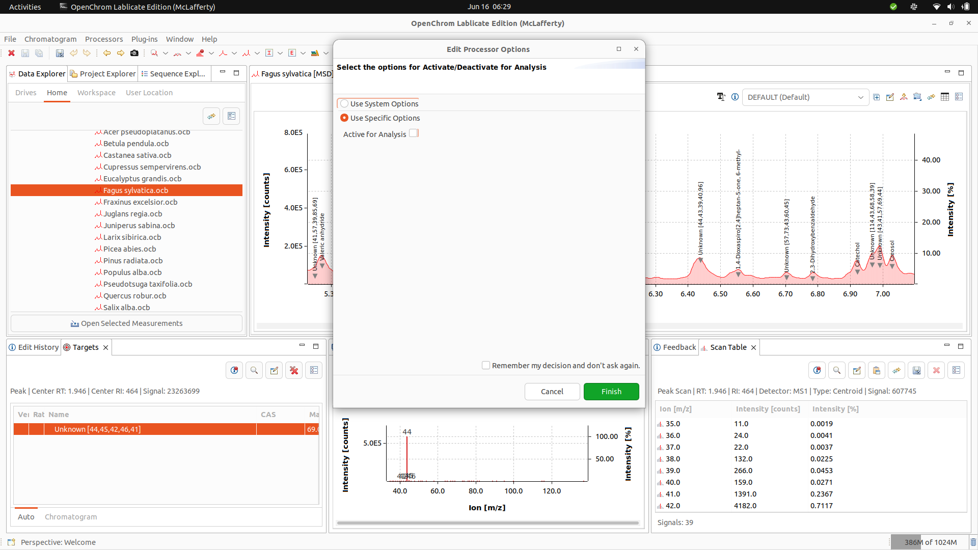 Peak Filter Active For Analysis Activate Deactivate · Issue 1067 · Eclipse Chemclipse · Github