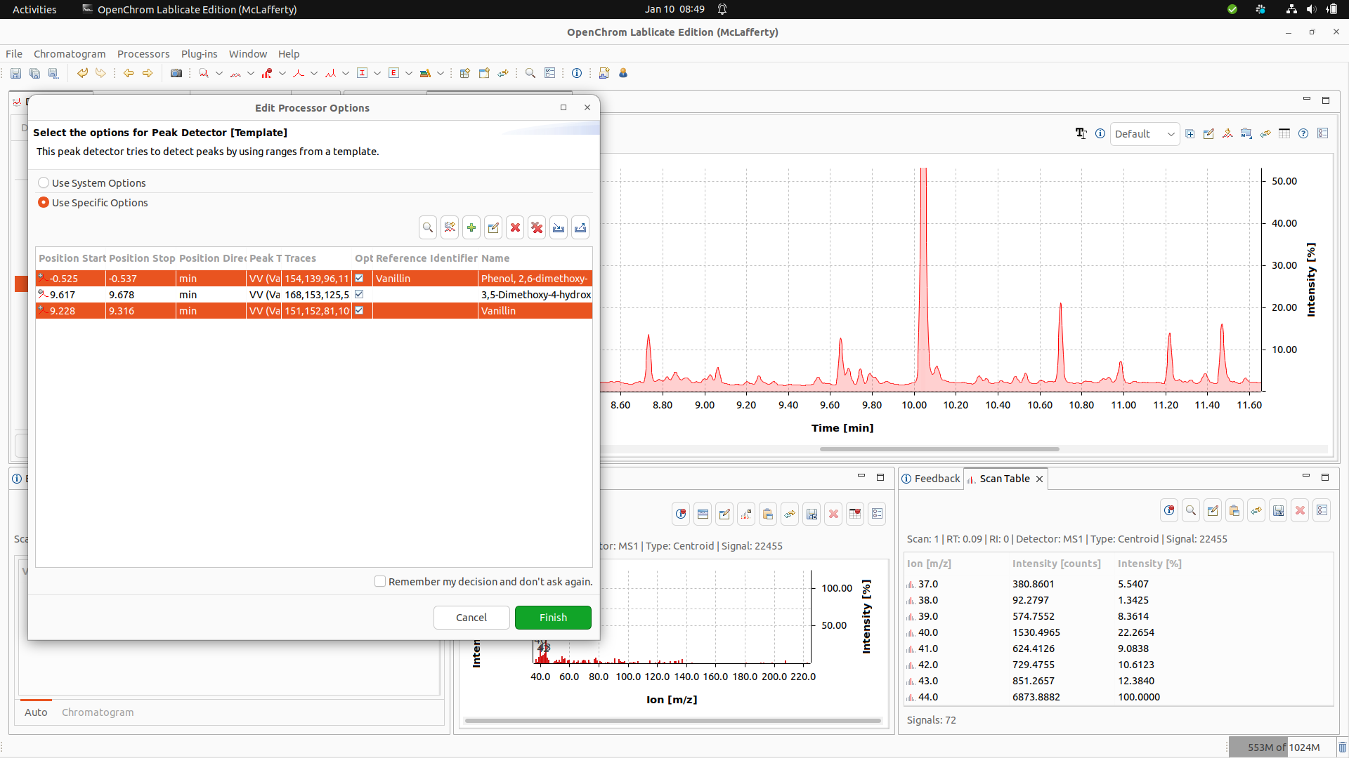 Template Peak Detector - mixed normal and reference identifier · Issue #334 · OpenChrom ...