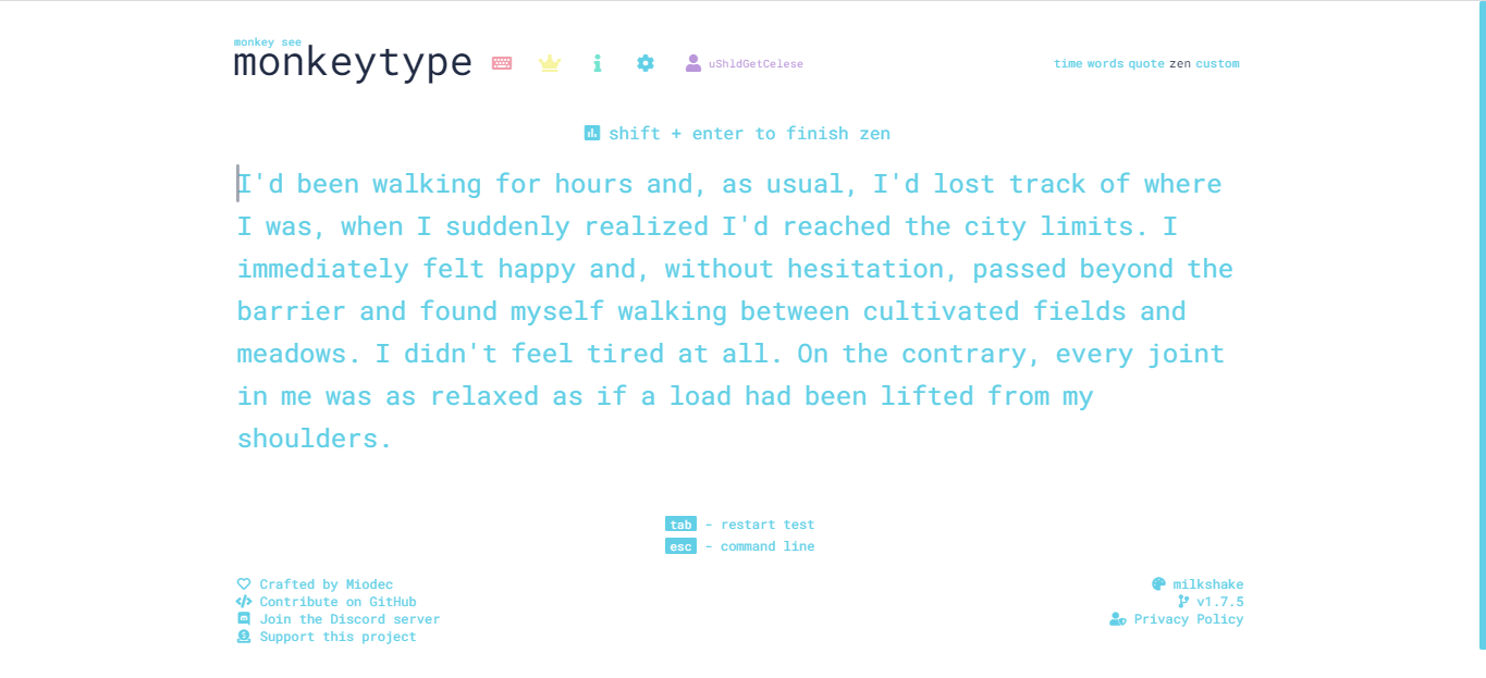 Load text from different modes · Issue #1025 · monkeytypegame/monkeytype · GitHub