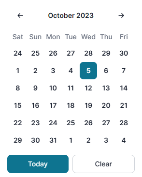 Inconsistent Datepicker Weekday Labels · Issue #1044 · themesberg/flowbite-react · GitHub