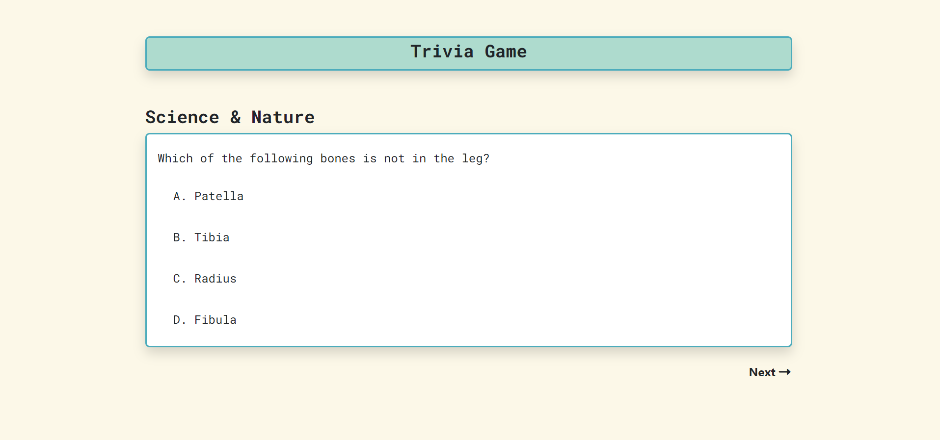 GitHub - oliver-png/trivia-game: Single-page trivia application with ...