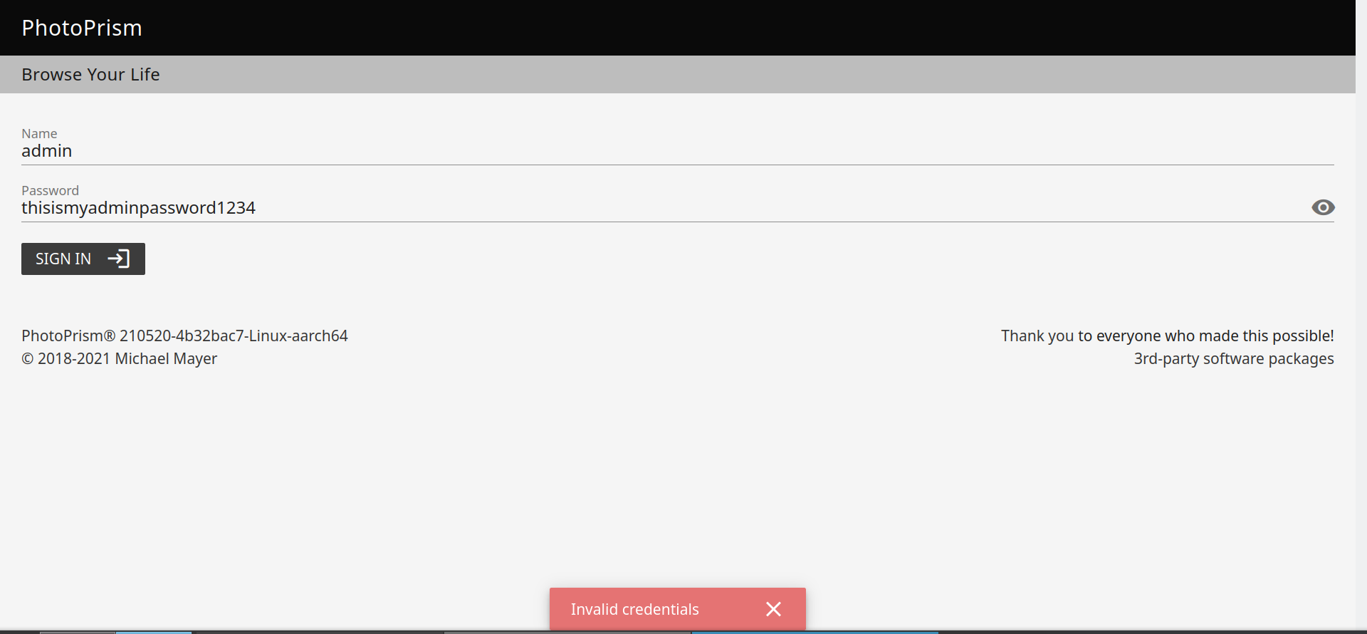 Can't login at webui with password set in compose file. · Issue #1309 · photoprism/photoprism ...