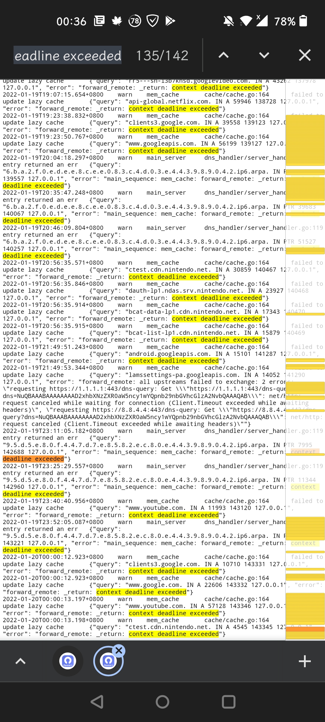 大量日志提示 "error": "context deadline exceeded" · IrineSistiana mosdns · Discussion #253 · GitHub