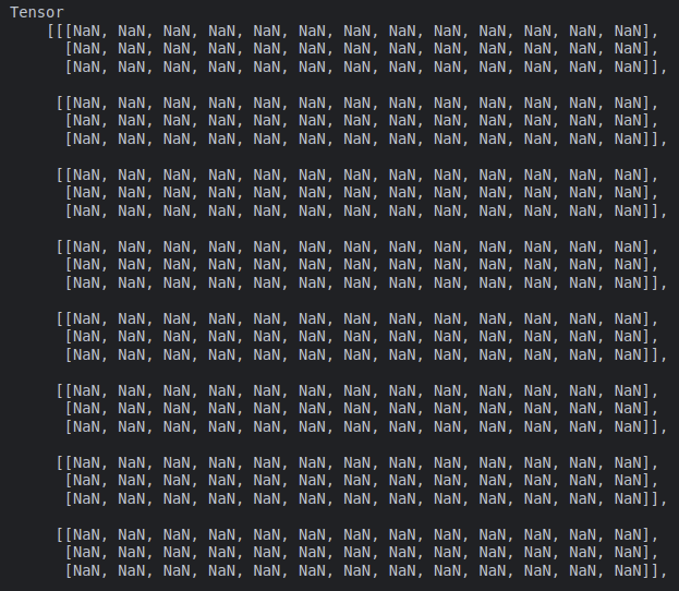 The Output Of Nv1d Is [infinity Infinity Infinity ] On The Backend Cpu While [nan Nan