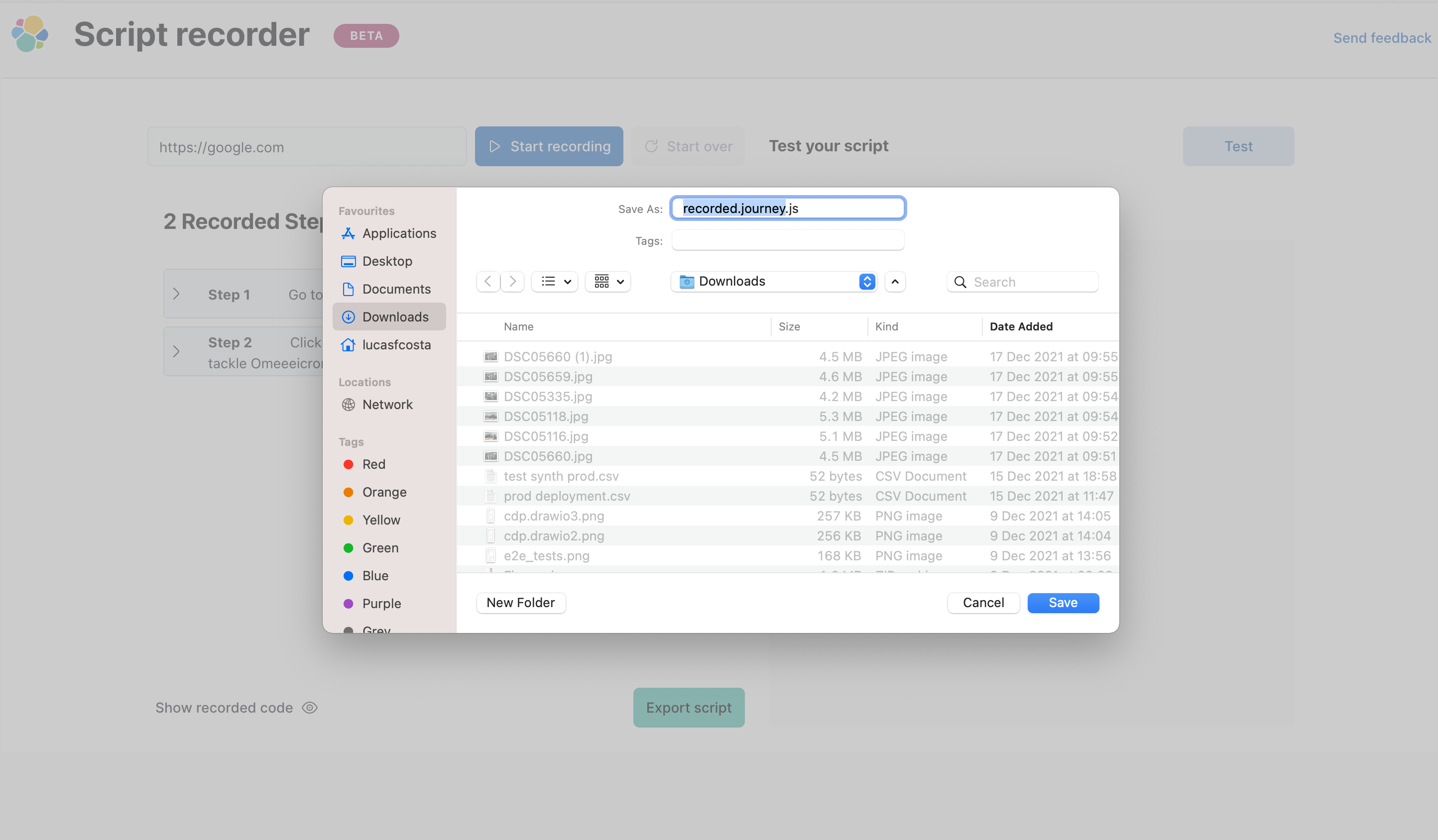 Script recorder UI · Issue #87 · elastic/synthetics-recorder · GitHub