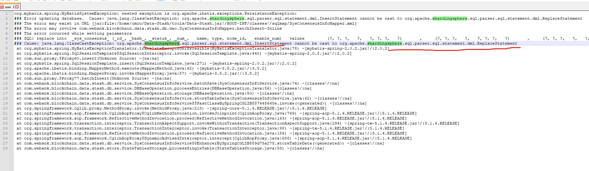 data-stash数据备份的时候分库分表源码执行报错，经查询源码中replace和insert调用问题，导致无法写数据进表，烦请解答 · Issue #29 ...
