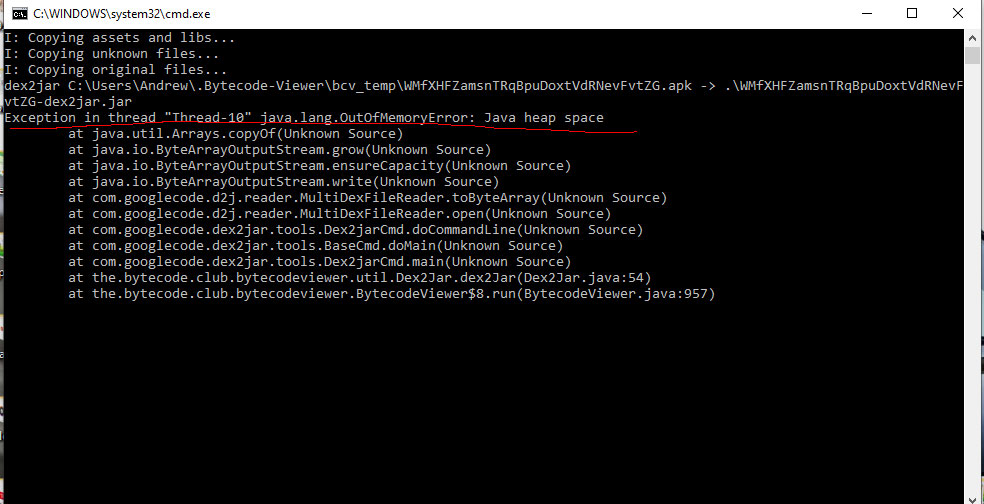 Apk made Bytecode crash · Issue #274 · Konloch/bytecode-viewer · GitHub