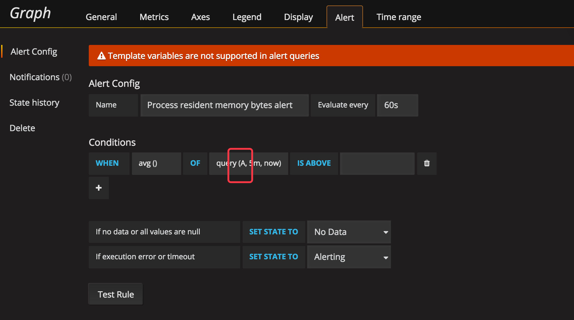 Template Variables Are Not Supported In Alert Queries Issue 9334 
