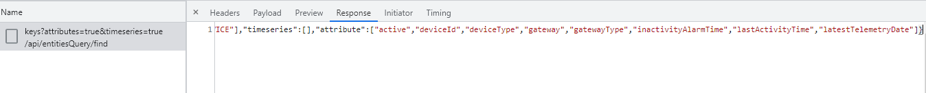 Thingsboard dashboard widget creation time series key is not loading in the dropdown, after ...