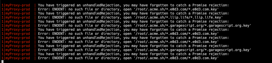 Unhandled rejections · Issue #313 · garageScript/myProxy · GitHub