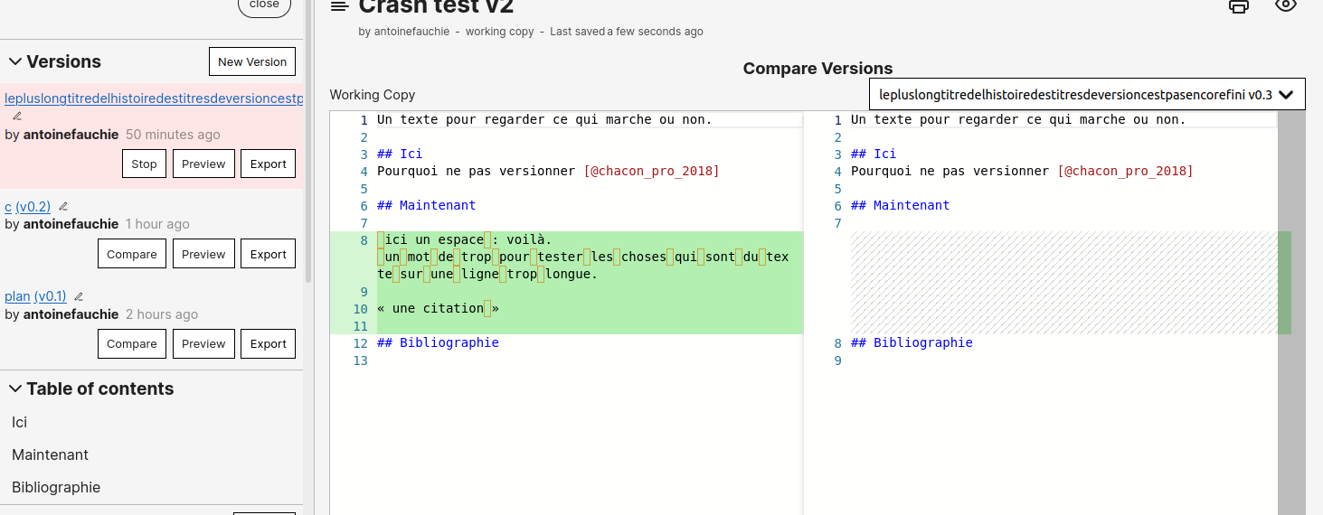 Ajouter une action (bouton ?) "Stop compare" plus explicite · Issue ...