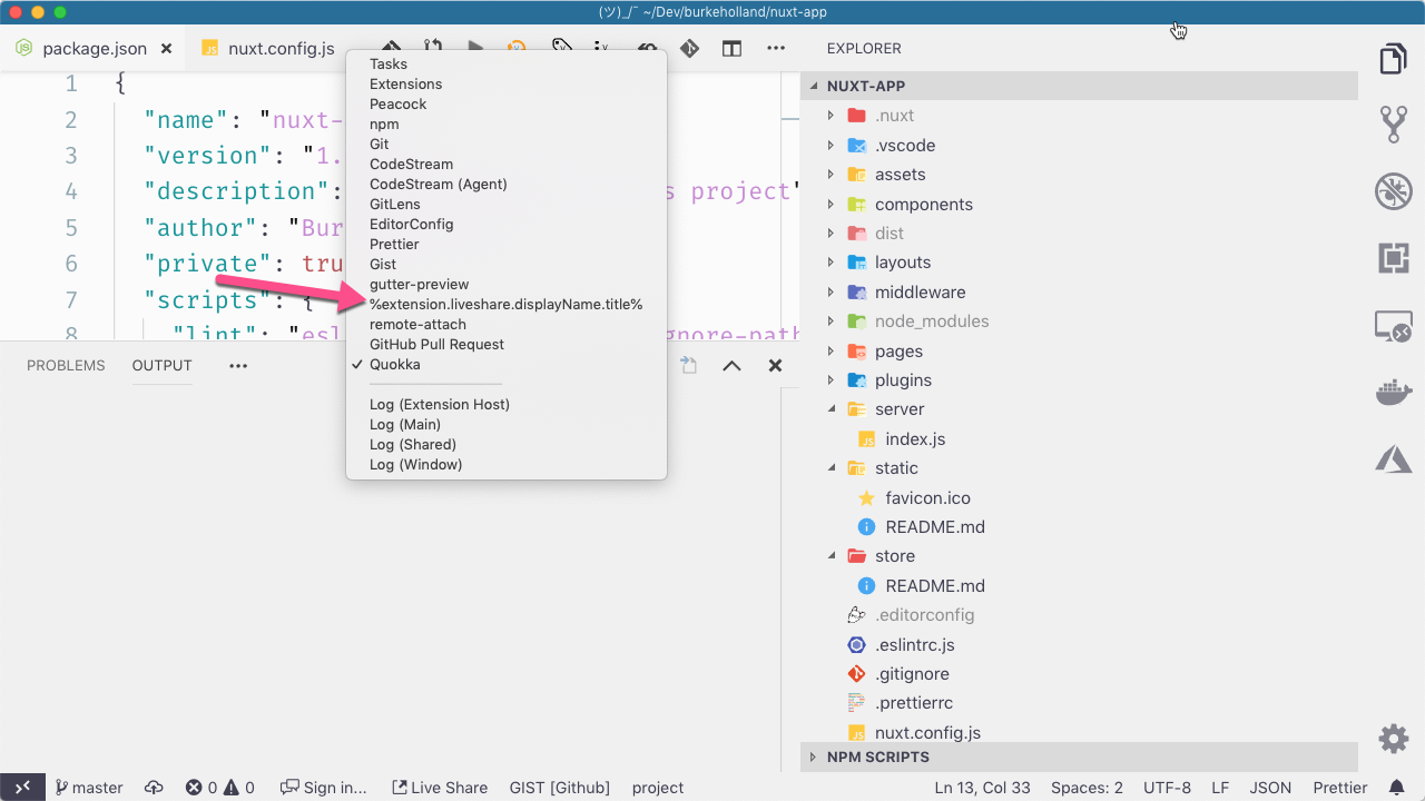 [VS Code] Extension name is displayed as ID in Output dropdown · Issue ...