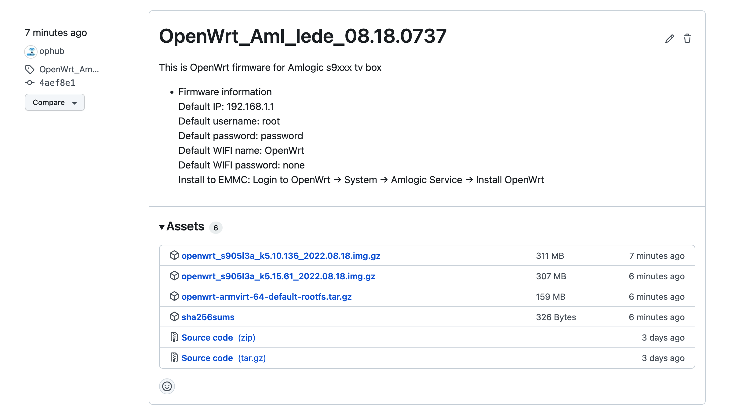 github action parameters not working · Issue #285 · ophub/amlogic-s9xxx-openwrt · GitHub