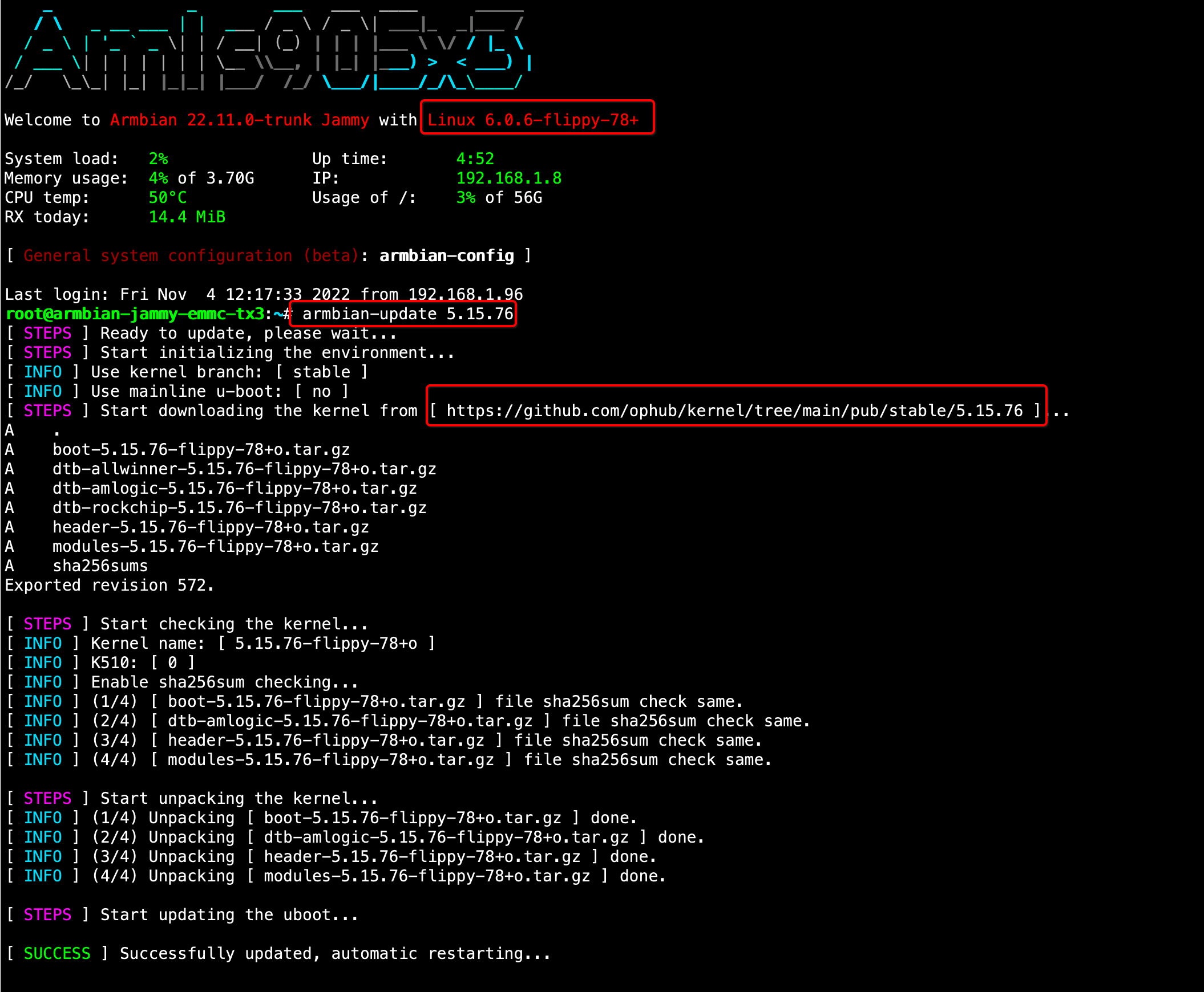 更新内核获取不到新版本要手动输入 · Issue #662 · ophub/amlogic-s9xxx-armbian · GitHub