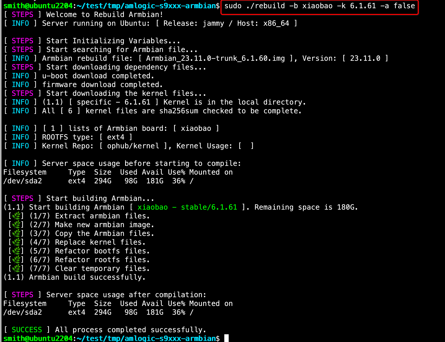 求助，本地打包指定内核的问题 · Issue #1853 · ophub/amlogic-s9xxx-armbian · GitHub