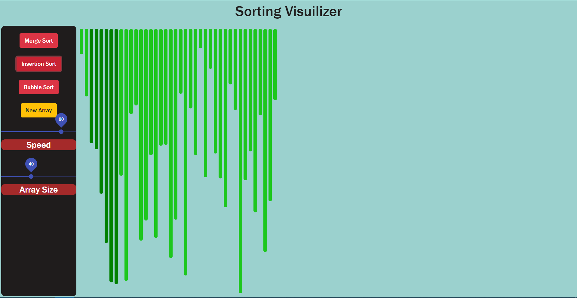 GitHub - abhimanyuparashar/Sorting_Visualizer