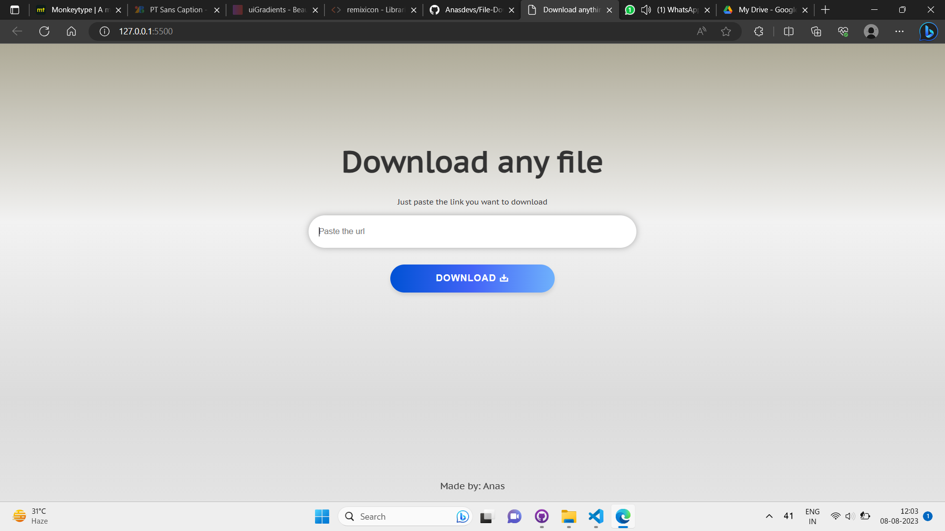 GitHub - Anasdevs/File-Downloader: Download any file format from the url
