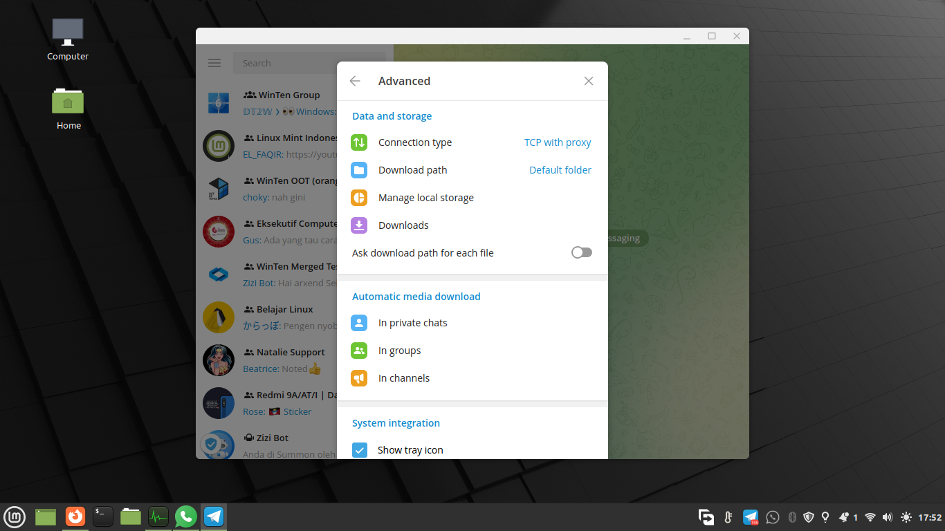 Telegram Desktop version 4.3 suddenly freeze and exits automatically when a file is attached ...