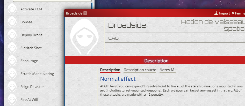 Starship actions are no longer translated with Babele (compendium and starship sheet) · Issue ...