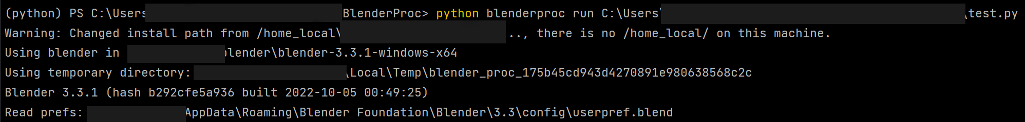 can't run blenderproc quickstart · Issue #828 · DLR-RM/BlenderProc · GitHub