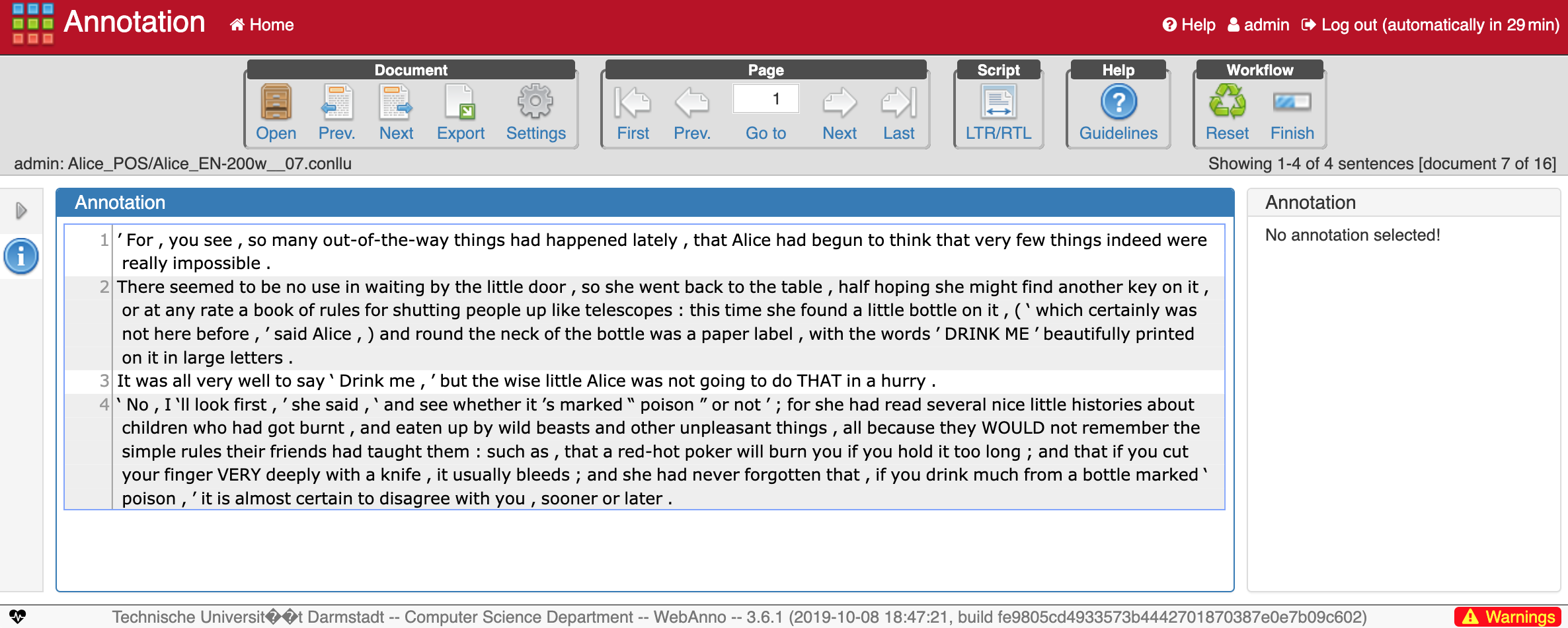 No data displayed on annotation console · Issue #1508 · webanno/webanno ...
