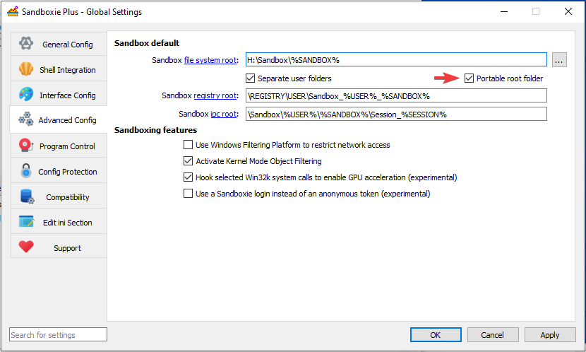 Incorrect Drive Letter Related To Sandbox File System Root · Issue 