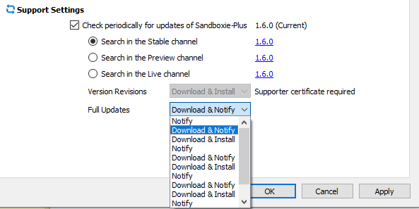 [1.6.0] Support settings drop down menu items multiply when Apply is clicked · Issue #2501 ...