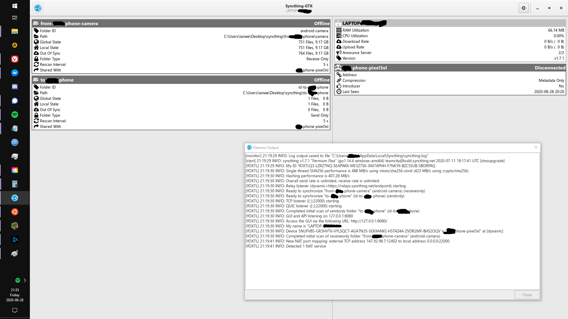 Daemon not downloading. Windows 10 · Issue #561 · kozec/syncthing-gtk · GitHub