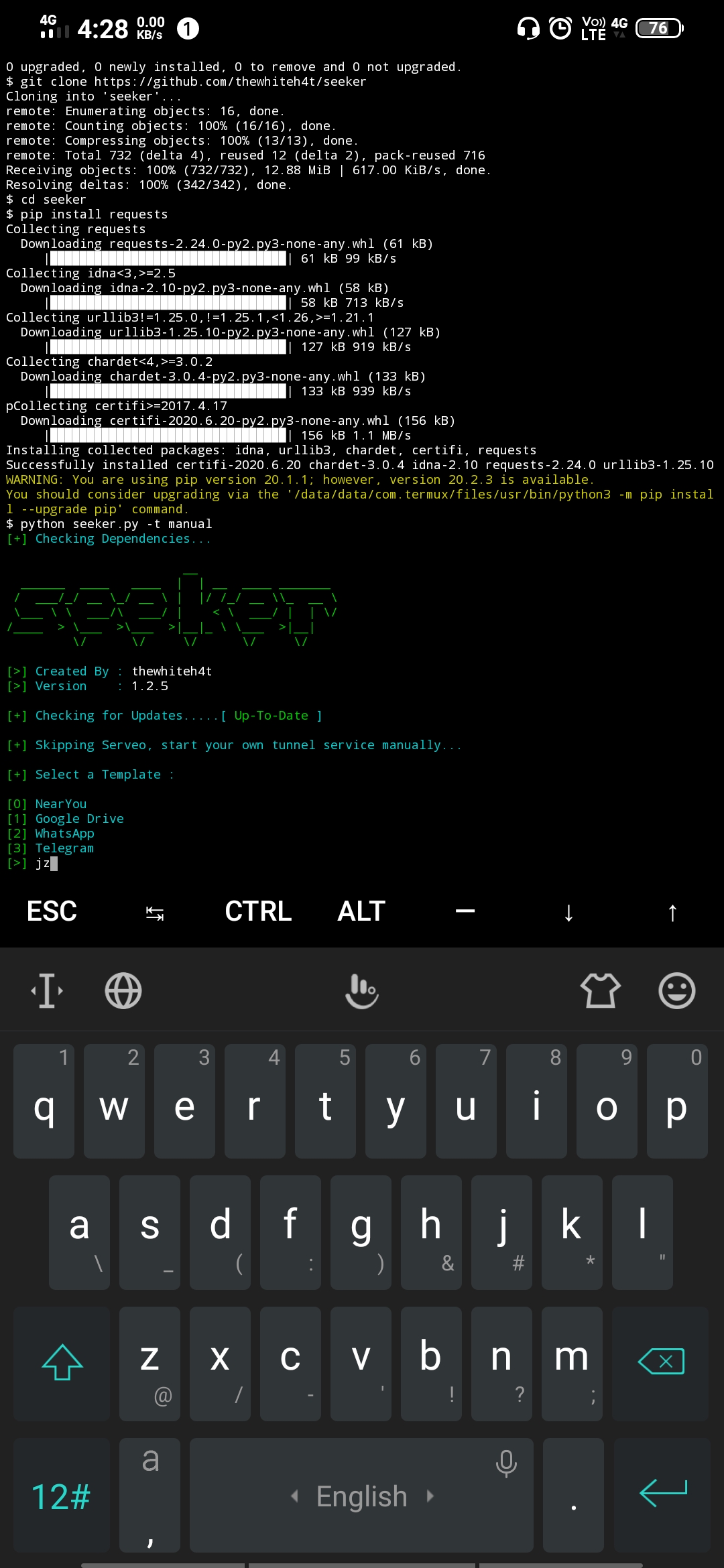 Create a manual · Issue #243 · thewhiteh4t/seeker · GitHub