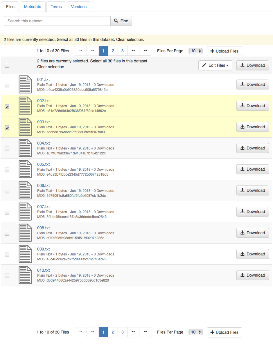 Dataset Files DataTable - Paginator, Selection, Download, Counter · Issue #4656 · IQSS/dataverse ...