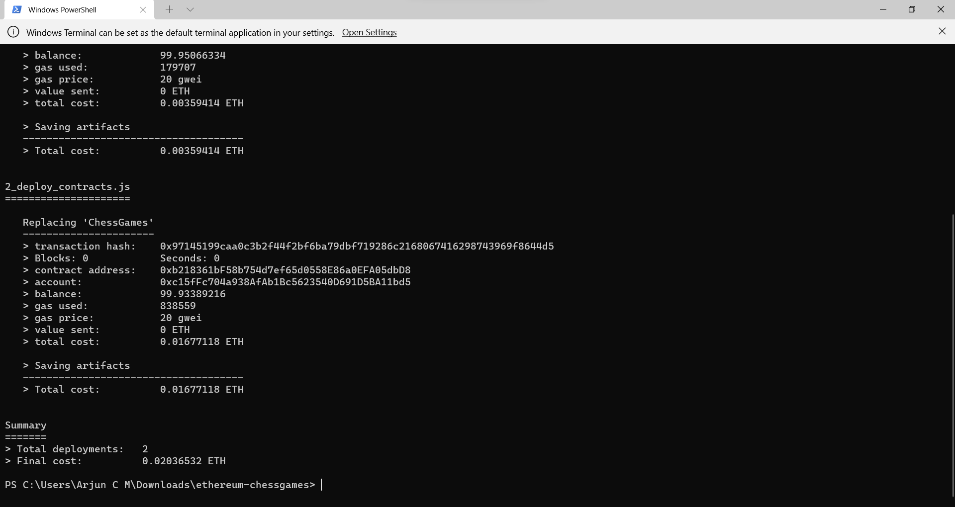 GitHub - the-singing-mountain/chessgames-smartcontracts: This repository contains a Blockchain ...