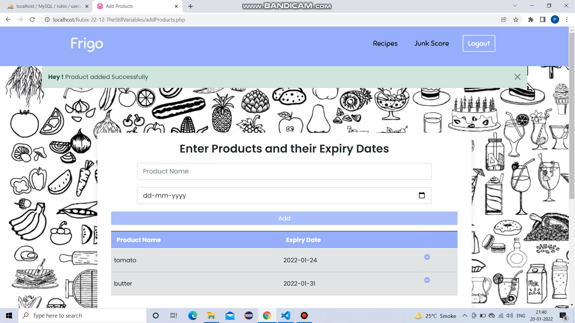 GitHub - priyansiChogale/frigo