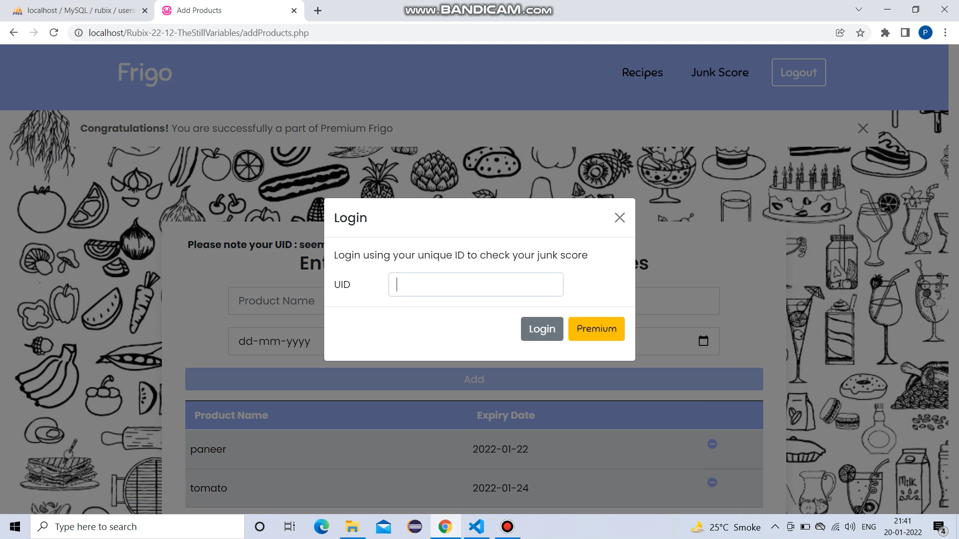 GitHub - priyansiChogale/frigo