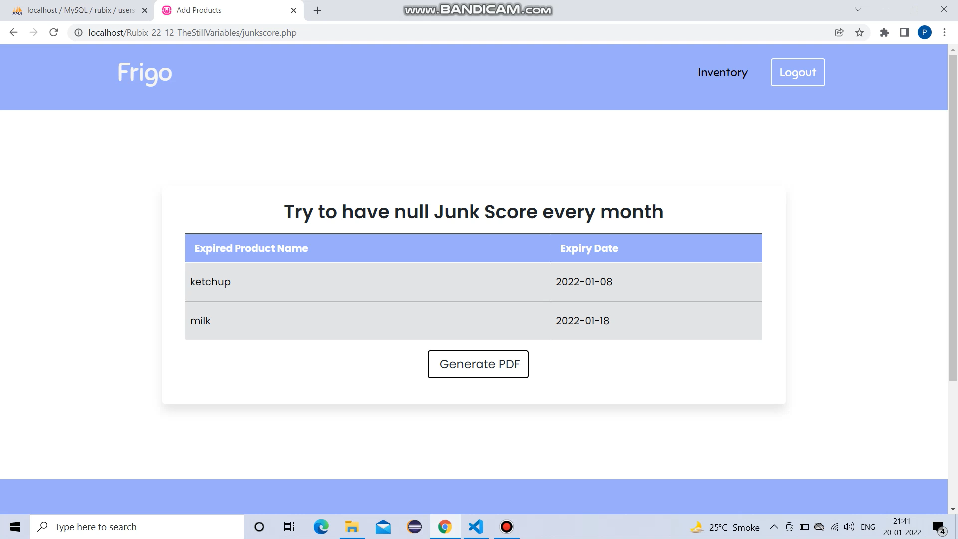 GitHub - priyansiChogale/frigo