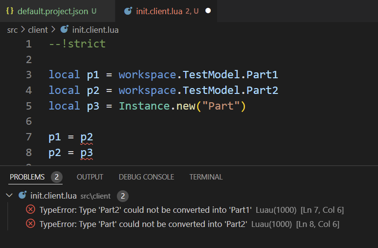 Use ClassName for instance type name · Issue #21 · JohnnyMorganz/luau-lsp · GitHub