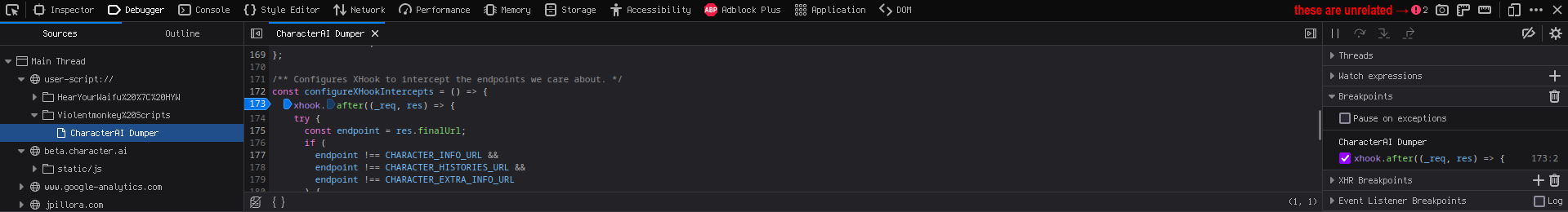 Download link not appearing · Issue #1 · 0x000011b/characterai-dumper · GitHub