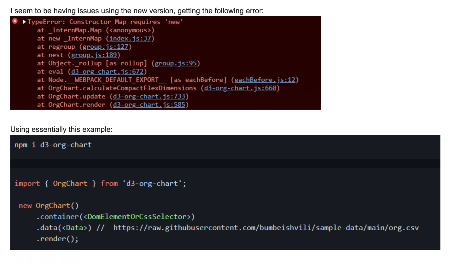 ERROR TypeError: Constructor Map requires 'new' · Issue #85 ...