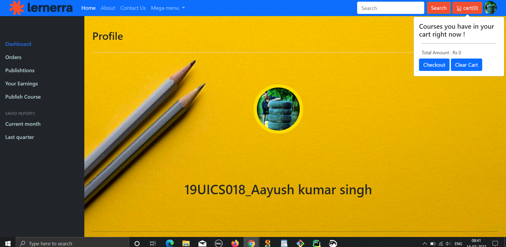 GitHub - Aayush452-cell/Learnera: An E-Learning Website implemented ...