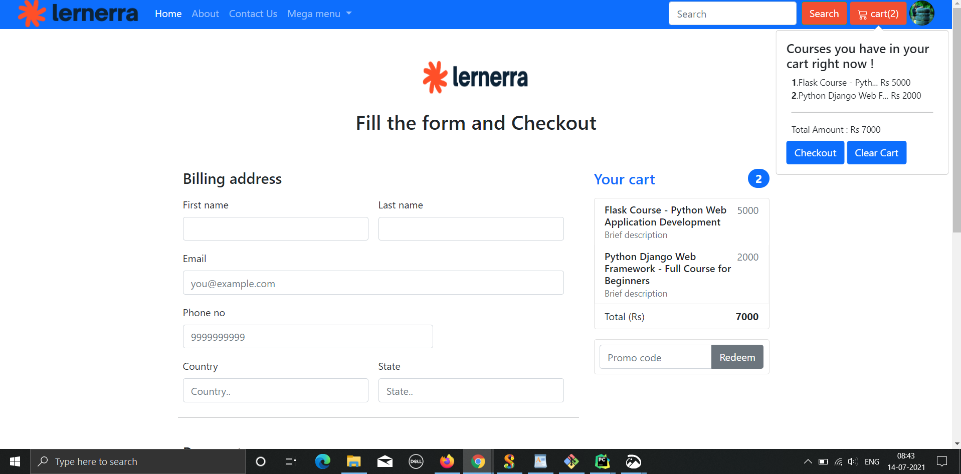 GitHub - Aayush452-cell/Learnera: An E-Learning Website implemented ...