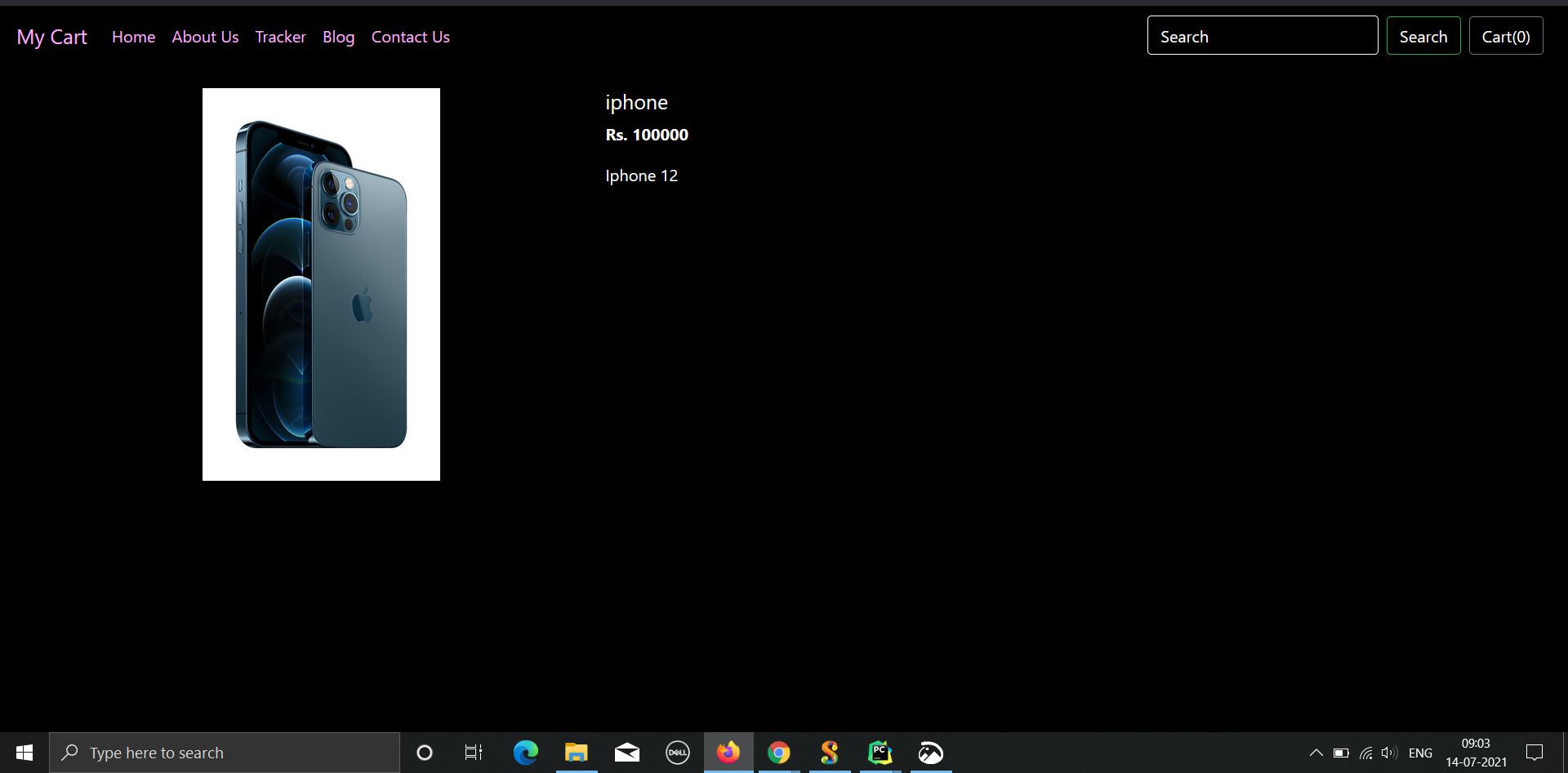 GitHub - Aayush452-cell/My-Cart: An E-commerce website implemented with ...