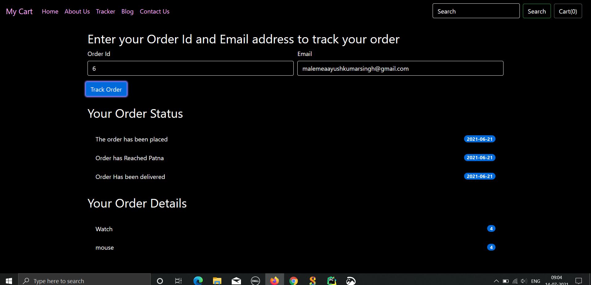 GitHub - Aayush452-cell/My-Cart: An E-commerce website implemented with ...