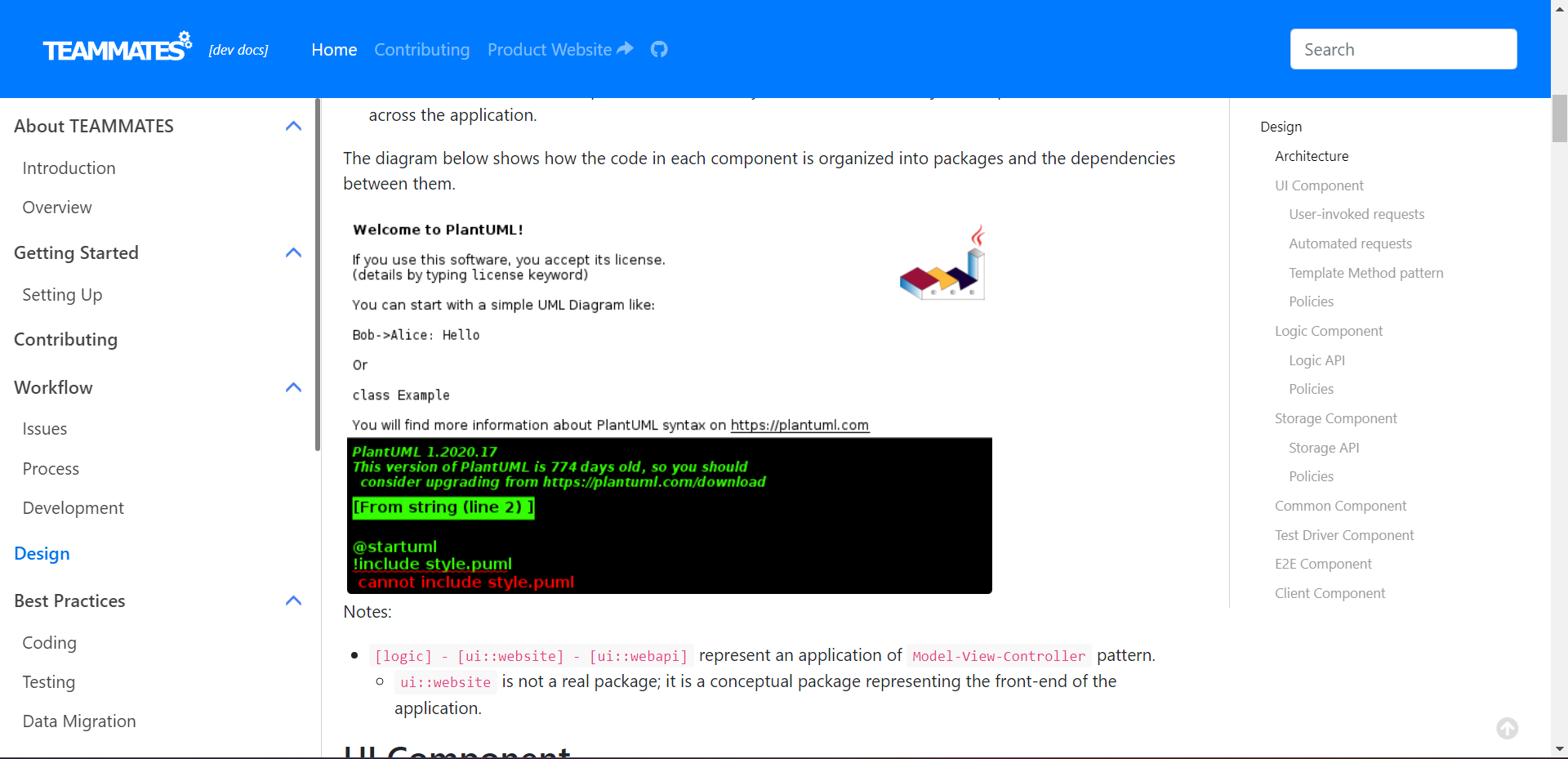 Diagrams In The Developer Documentation Are Not Being Displayed · Issue 11993 · Teammates 2342