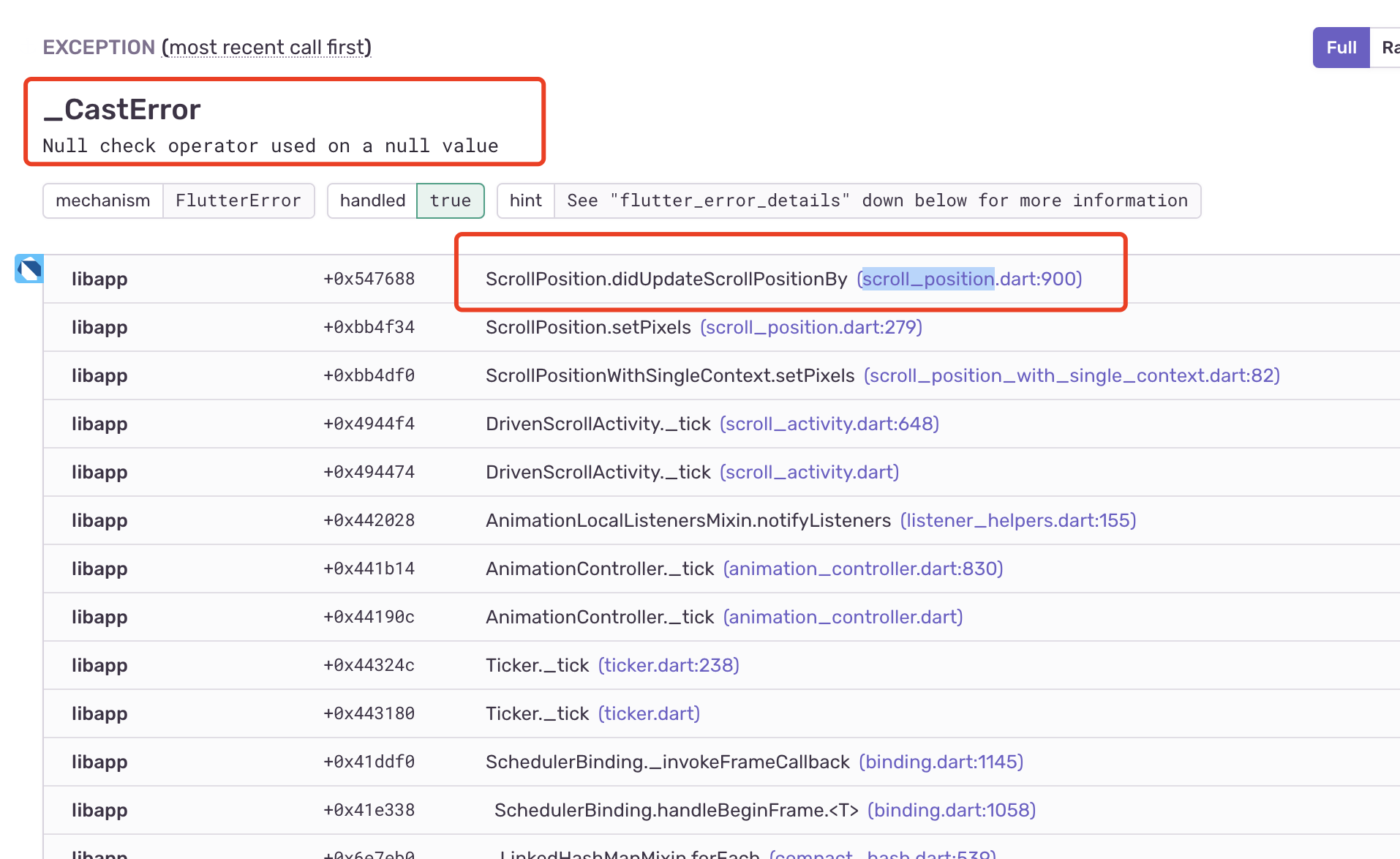 Casterror Scrollpositiondidupdatescrollpositionby · Issue 107890 · Flutterflutter · Github