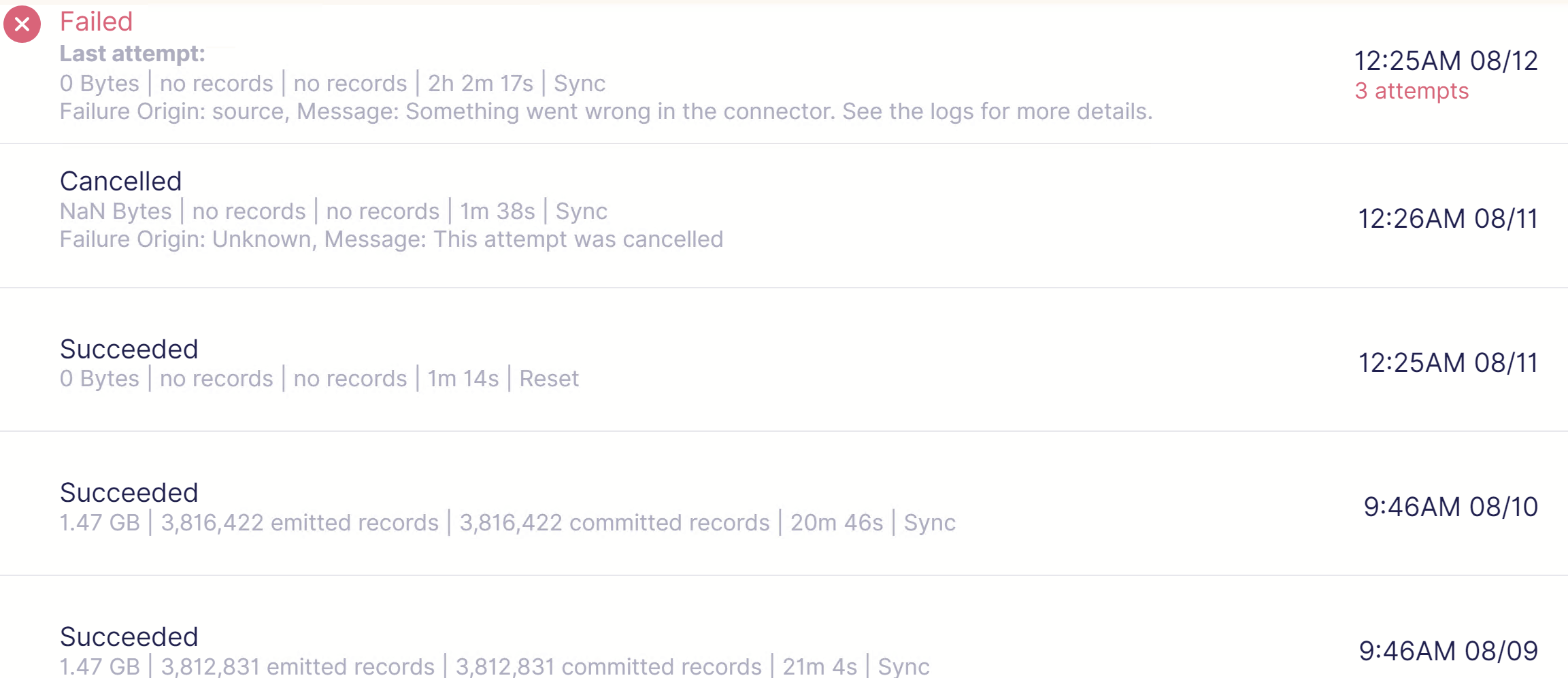 Source Mysql: syncing timeout (fetch size may be ignored) · Issue #9784 · airbytehq/airbyte · GitHub