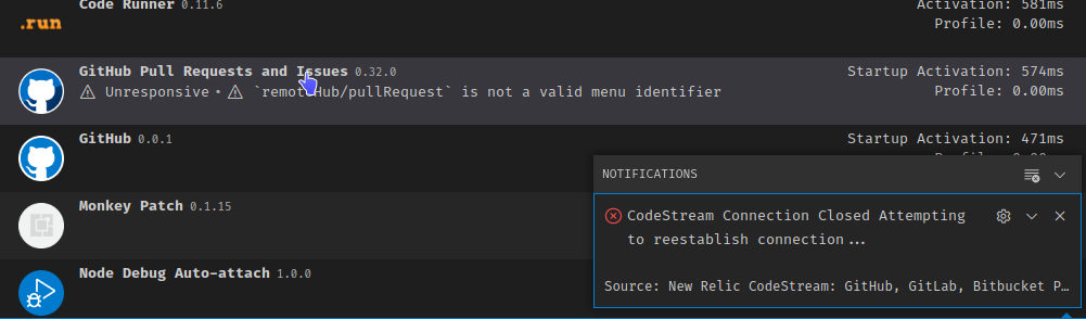 Menu contributions to a menu that doesn't exist where the `when` is false shouldn't show an ...