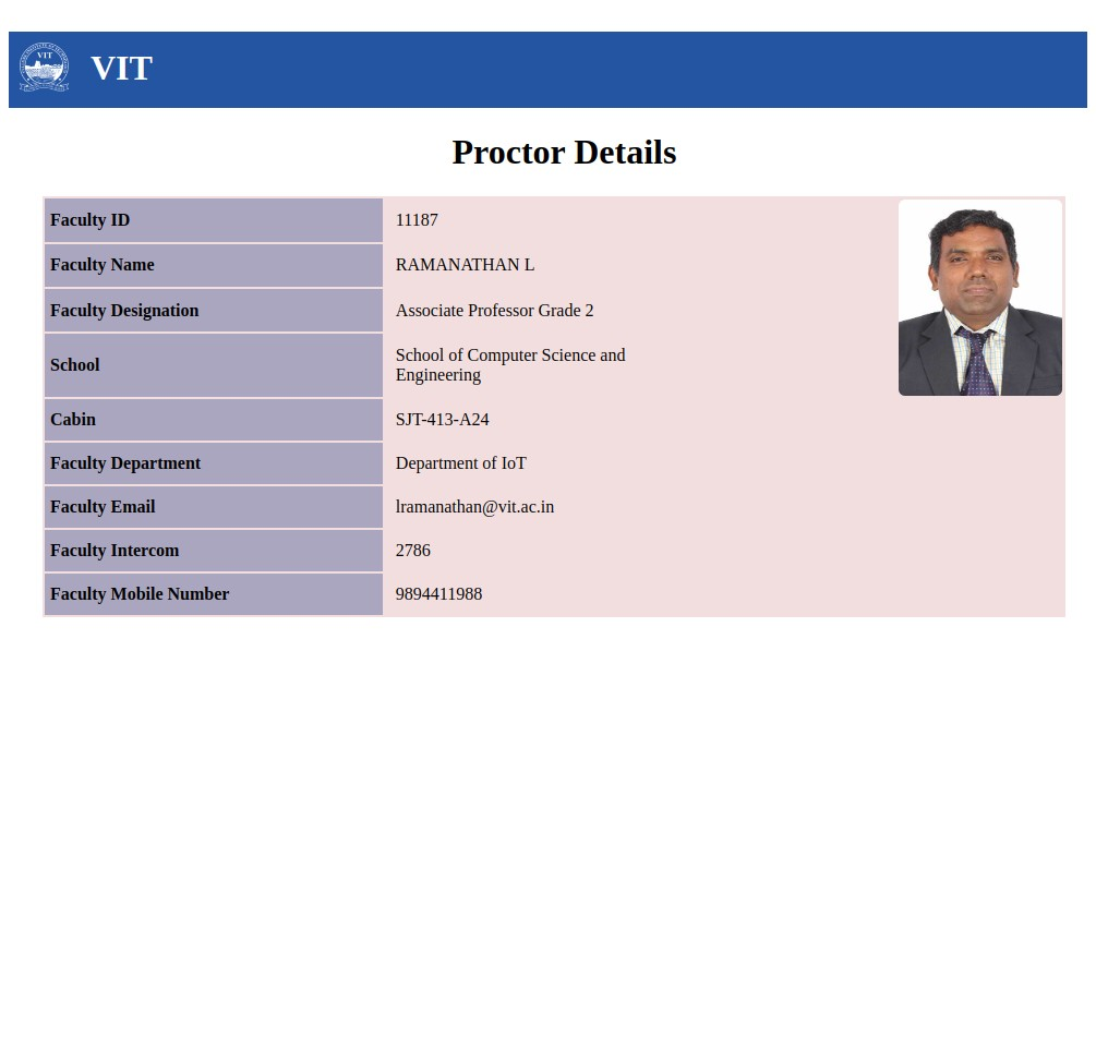 GitHub - atbashyal/VTOP-Clone: Clone Website of Vellore Institute of Technology Student's portal ...