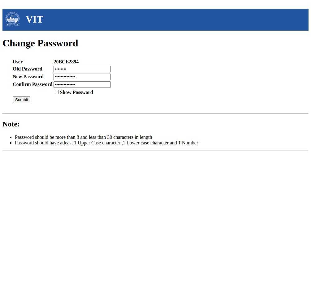 GitHub - atbashyal/VTOP-Clone: Clone Website of Vellore Institute of ...