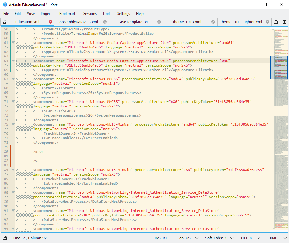 [Feature Request] Duplicate Kate editor's document map. Also create edit markers on edited lines ...