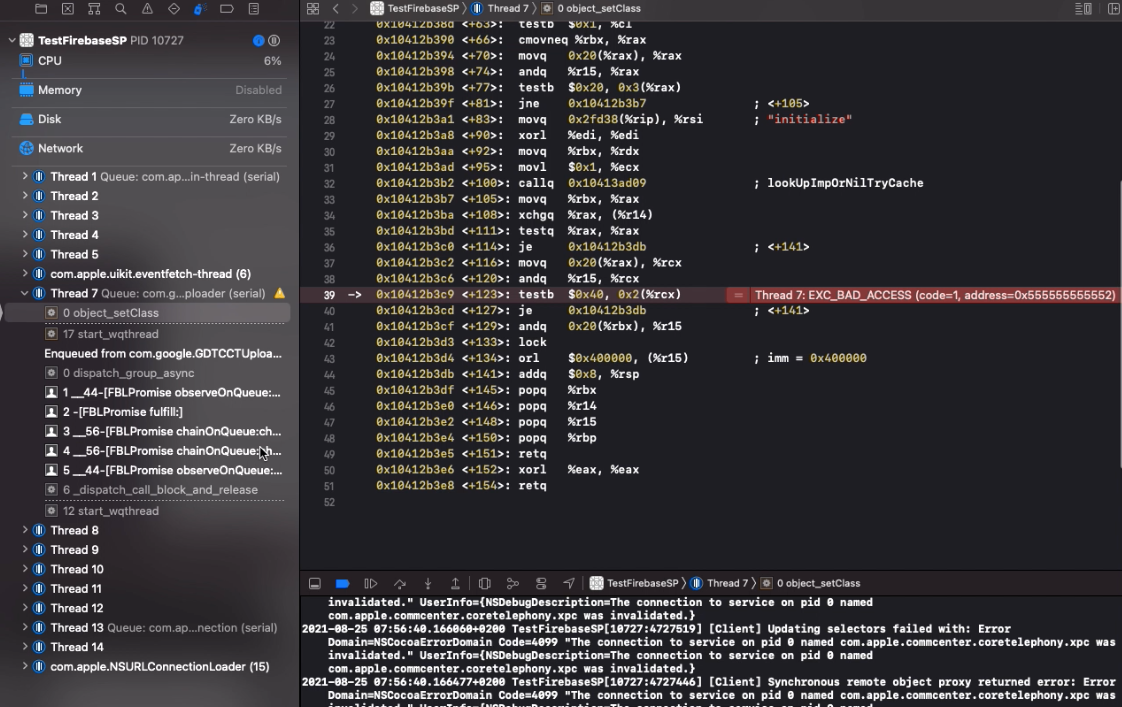 Firebase Sdk For Ios Zombie Object Crash · Issue 8573 · Firebasefirebase Ios Sdk · Github