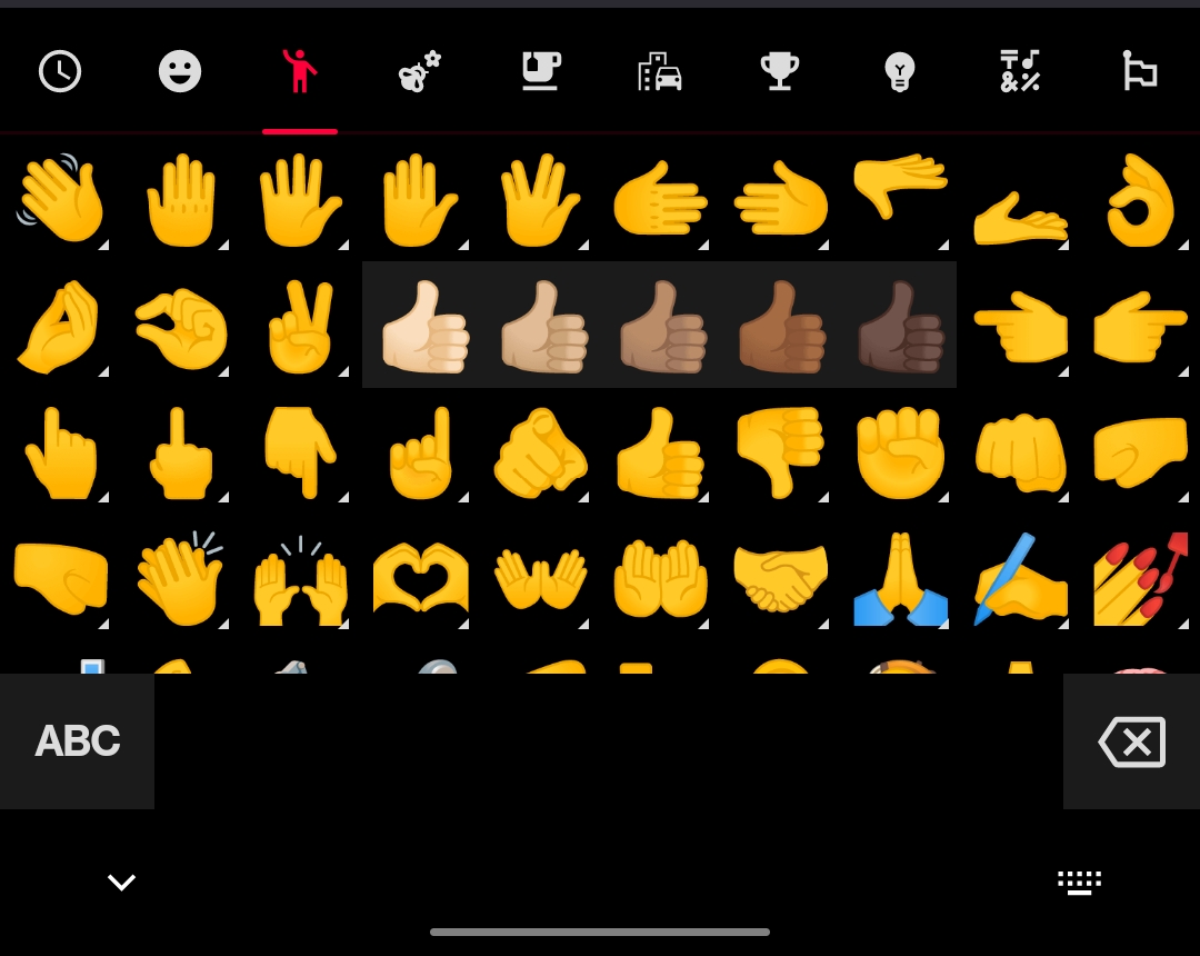 Point At Screen Emoji (specifically) doesn't show skin colours in skin ...